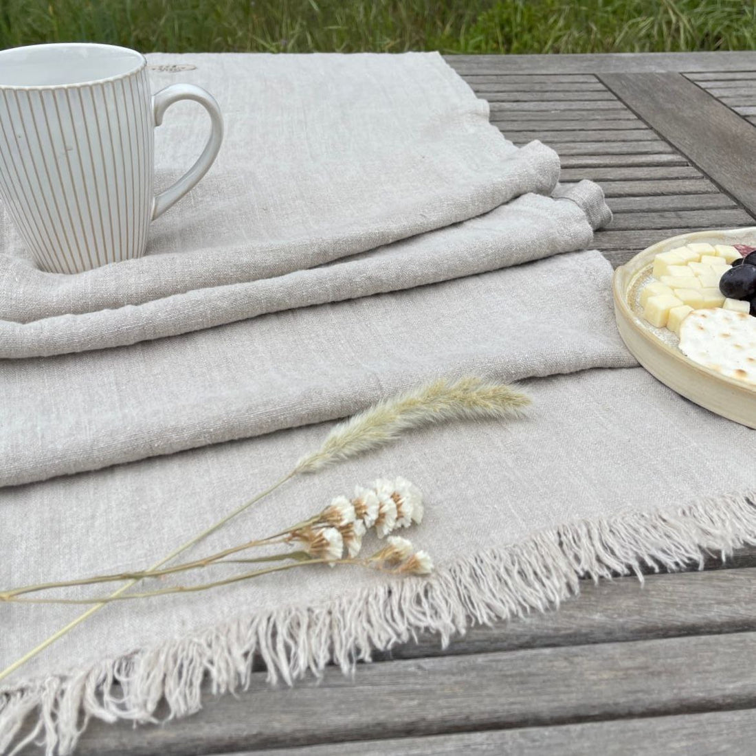 Natural Flax Table Runner – Old World Linen